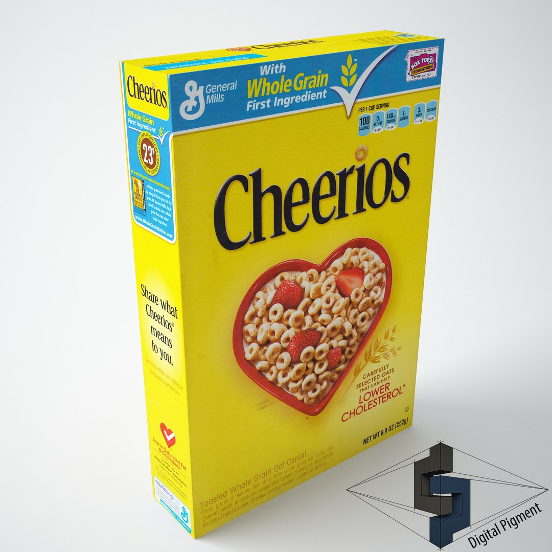 3d Cheerios Box Contains Model