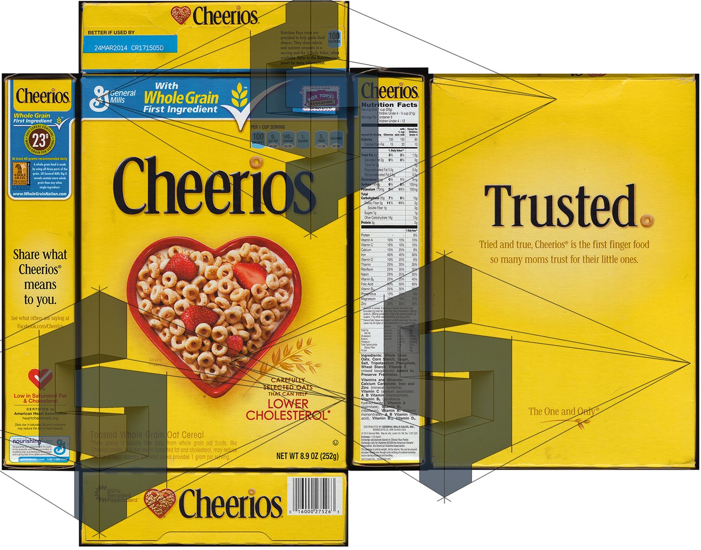 3d Cheerios Box Contains Model