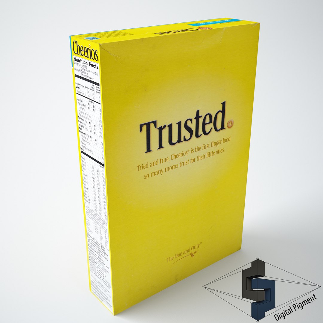 3d Cheerios Box Contains Model