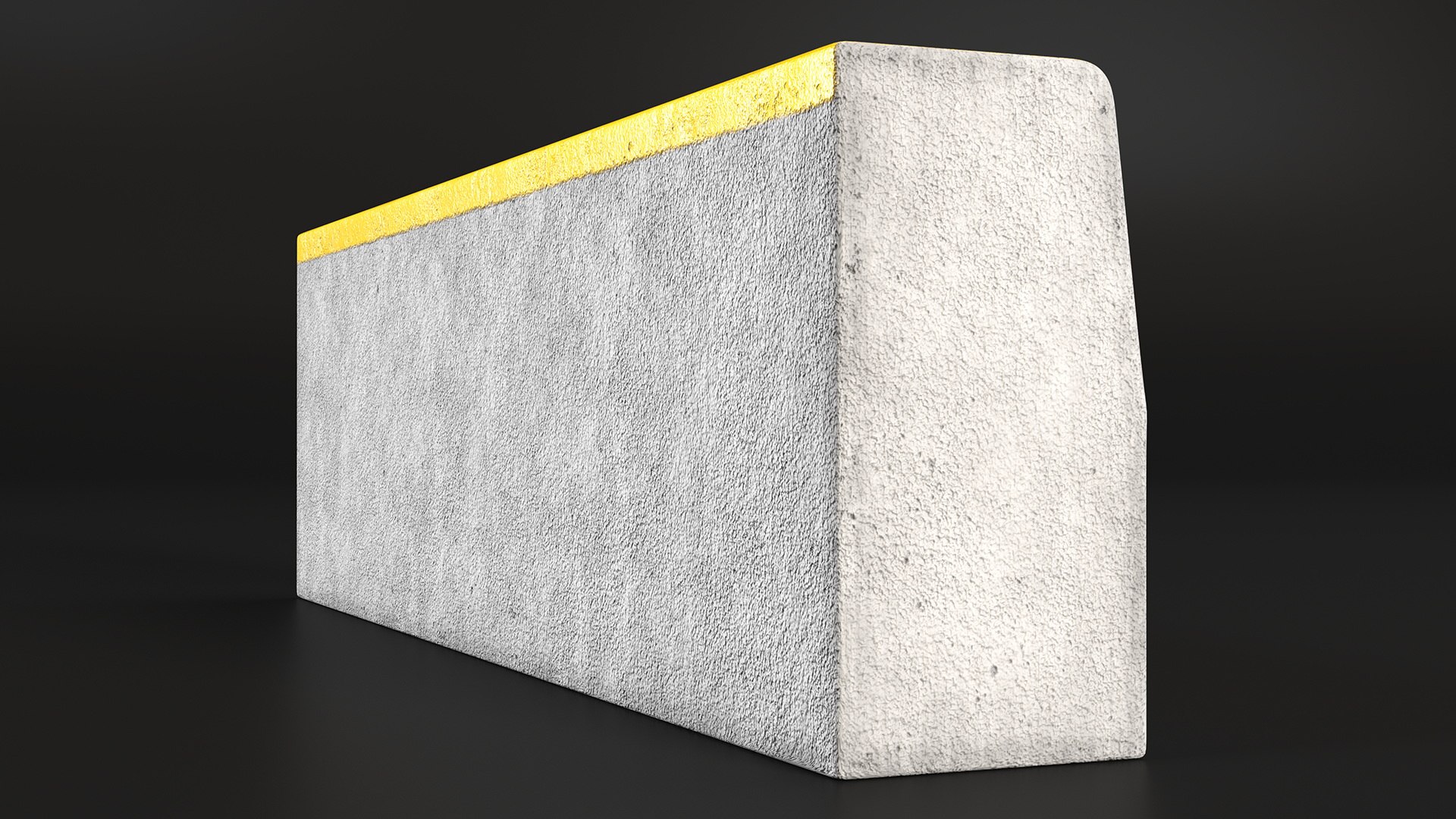 Curb 1m Yellow 3D - TurboSquid 2029520