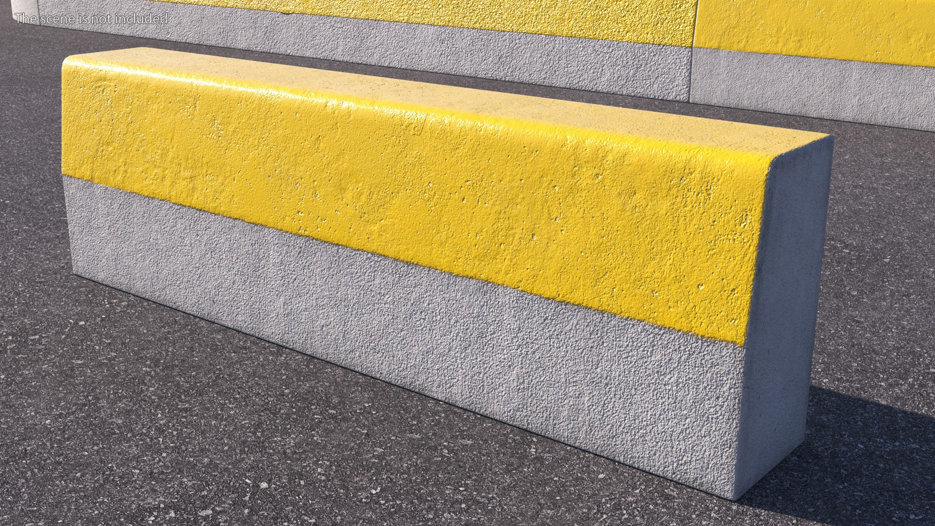 Curb 1m Yellow 3D - TurboSquid 2029520