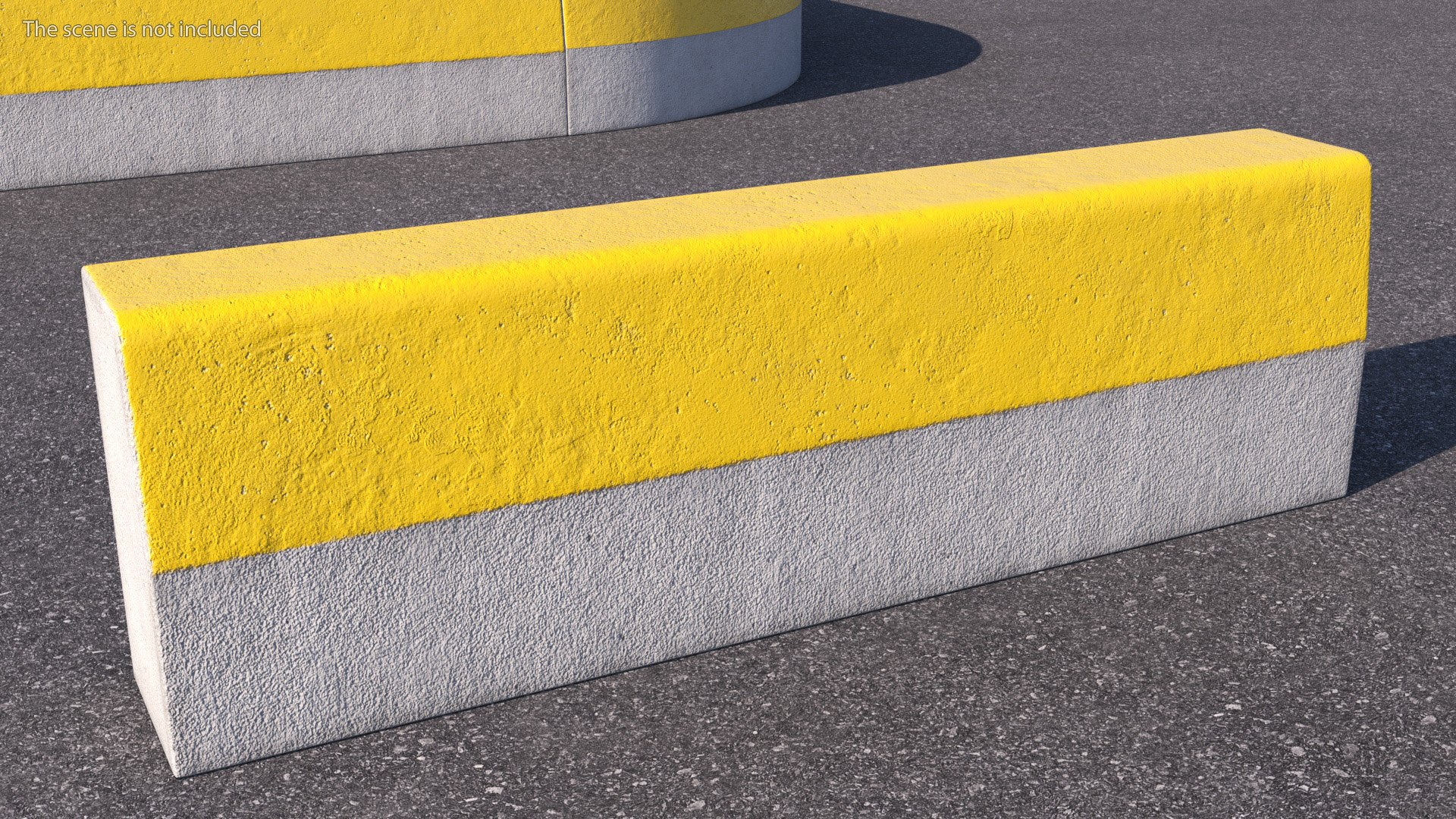 Curb 1m Yellow 3D - TurboSquid 2029520