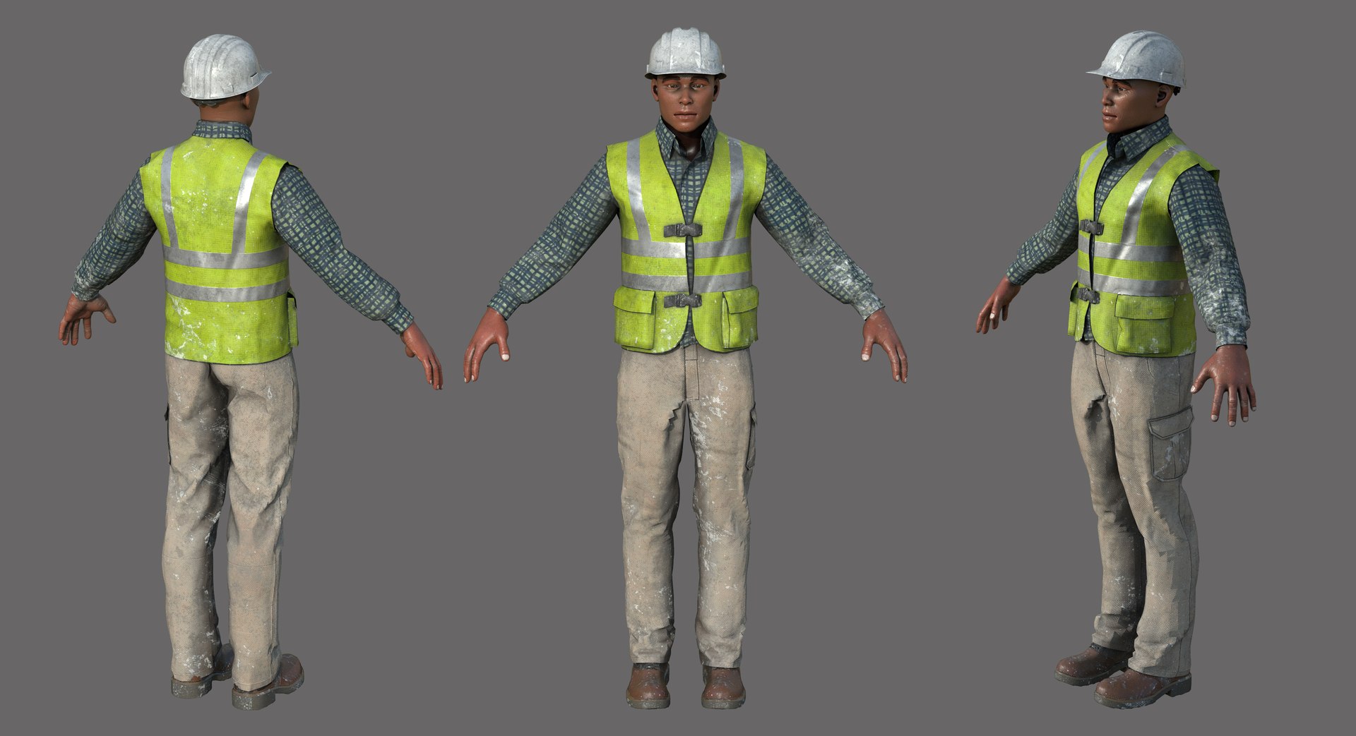 Construction worker 3D model - TurboSquid 2156034