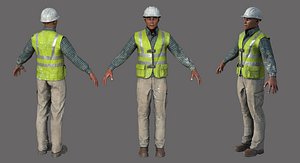 Construction Worker Blender Models for Download | TurboSquid