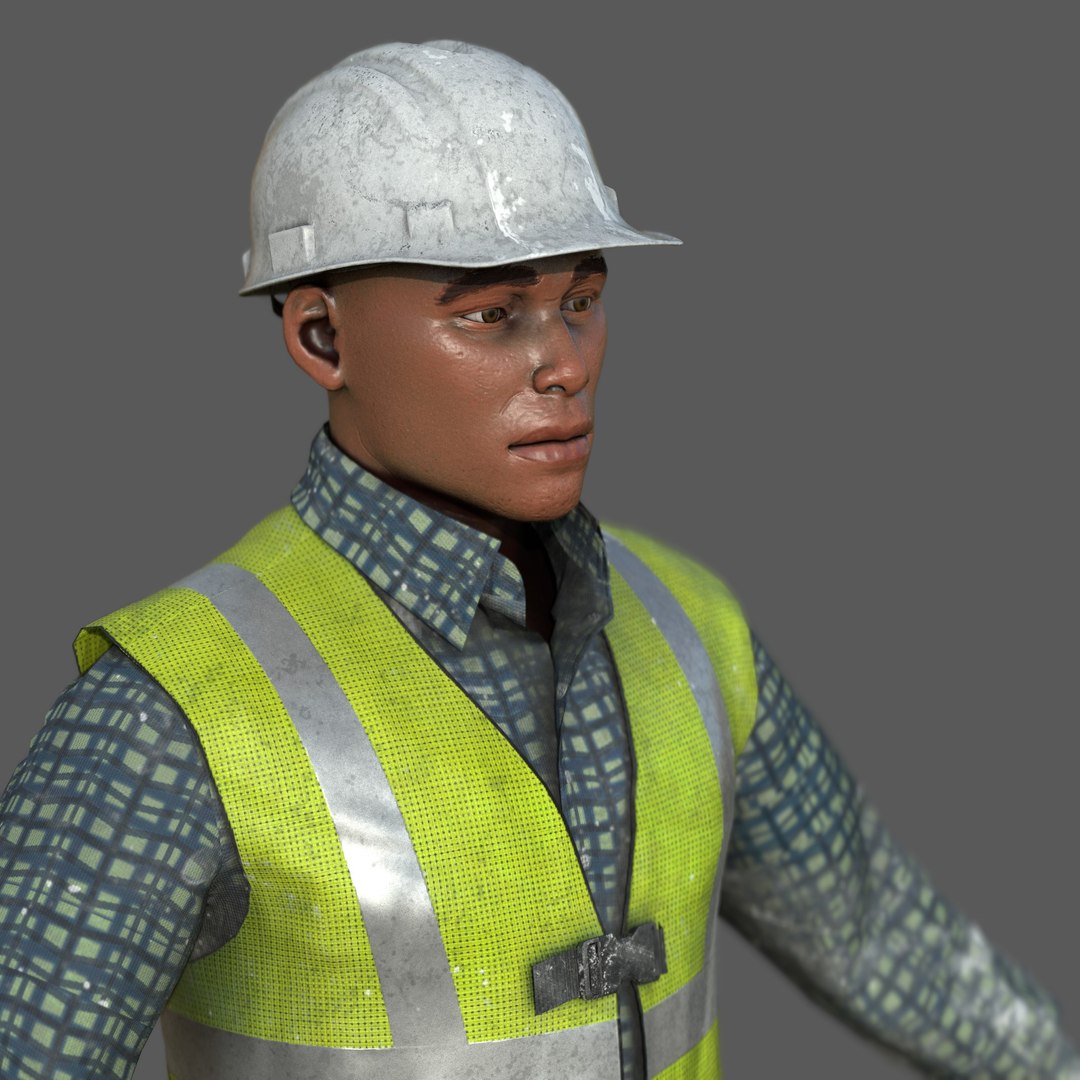 Construction Worker 3D Model - TurboSquid 2156034