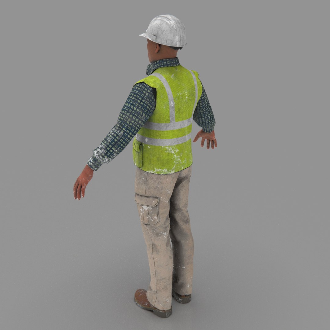 Construction Worker 3D Model - TurboSquid 2156034
