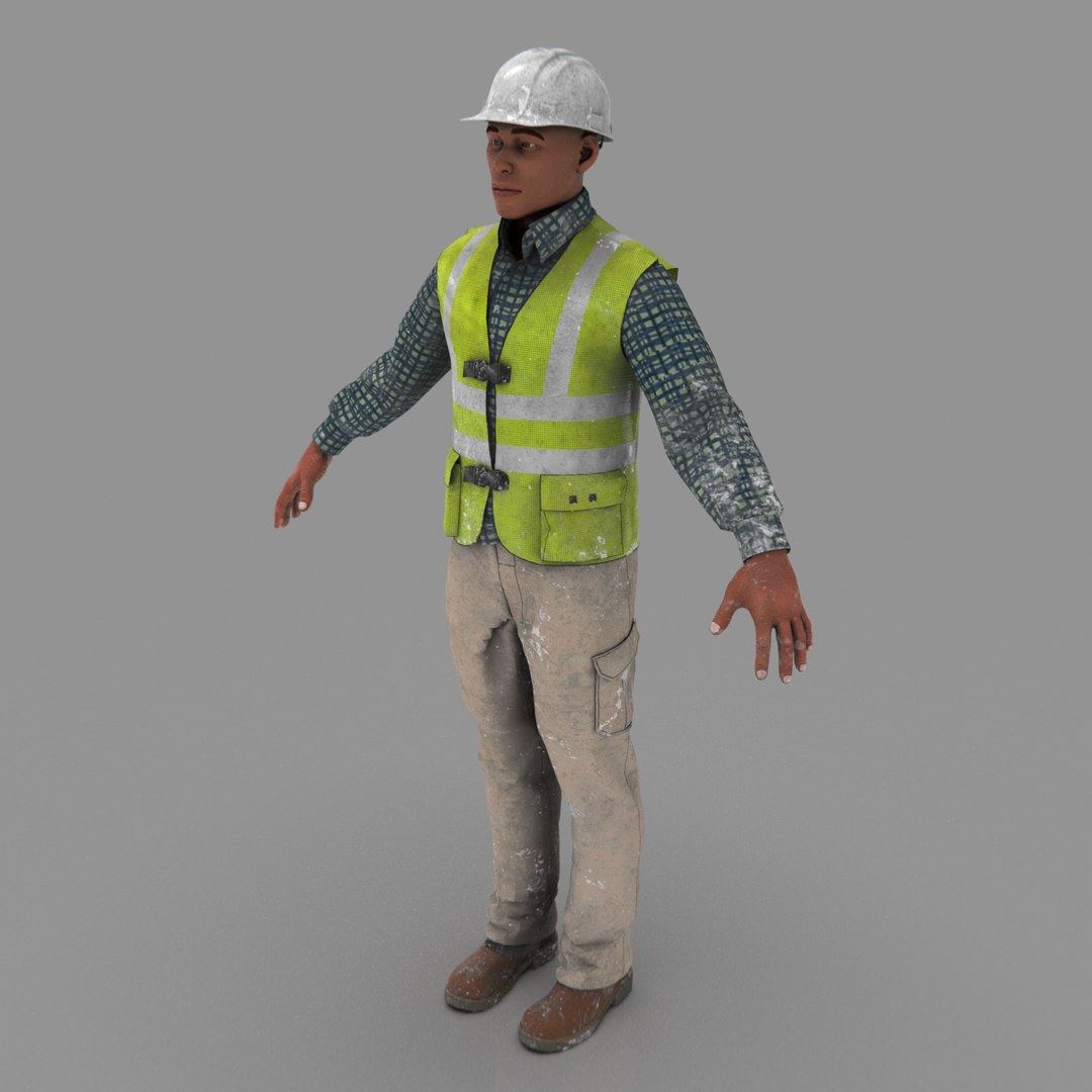 Construction Worker 3D Model - TurboSquid 2156034