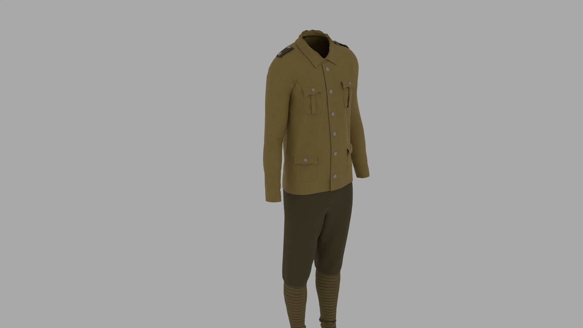 World War I Military Uniform 3D Model - TurboSquid 1973400