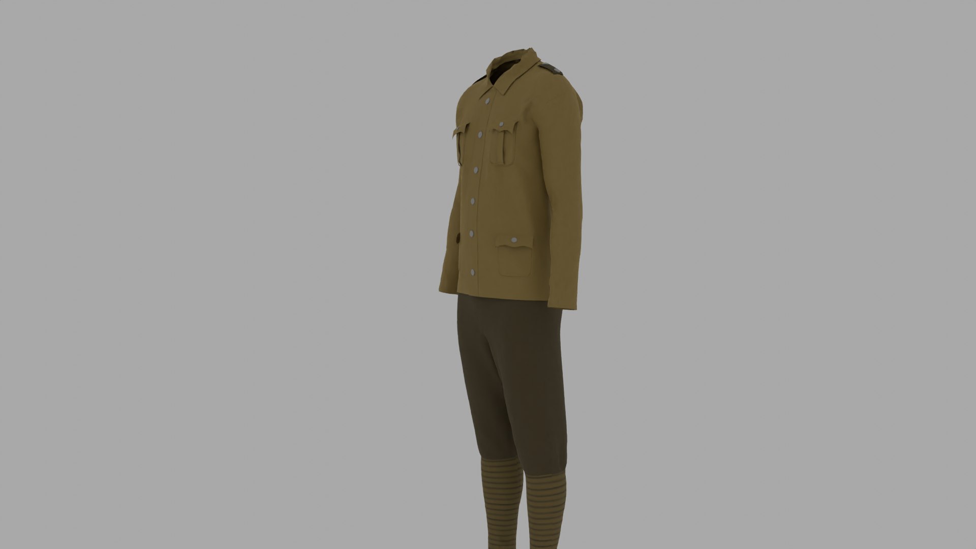 World War I Military Uniform 3D Model - TurboSquid 1973400