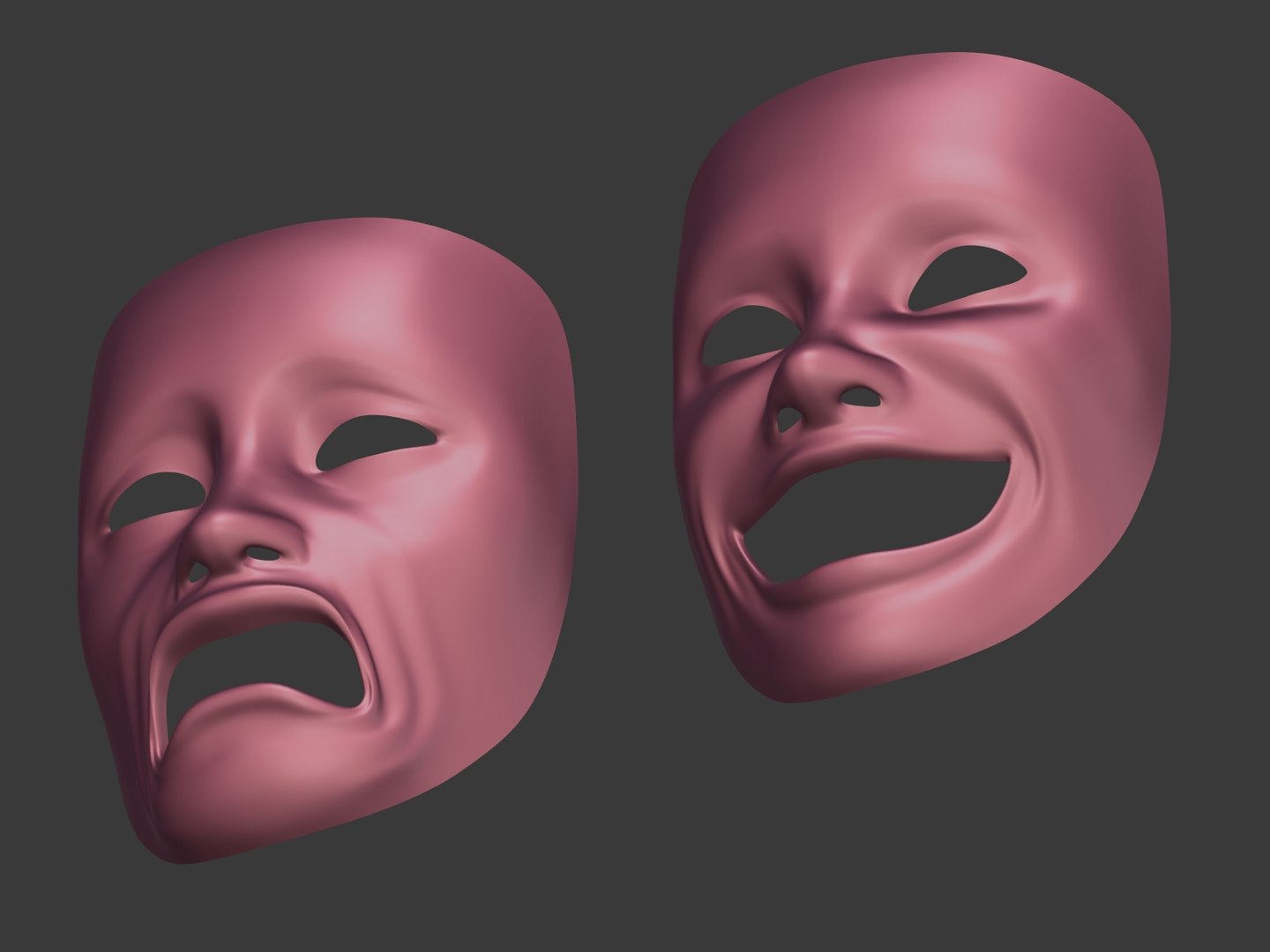 Theater Mask 3D Model - TurboSquid 1295390
