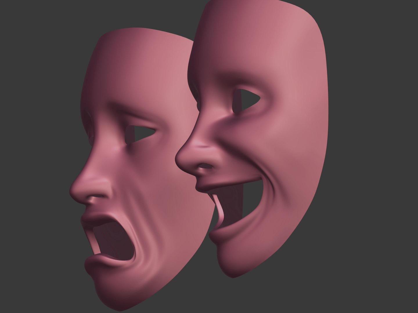 Theater Mask 3D Model - TurboSquid 1295390