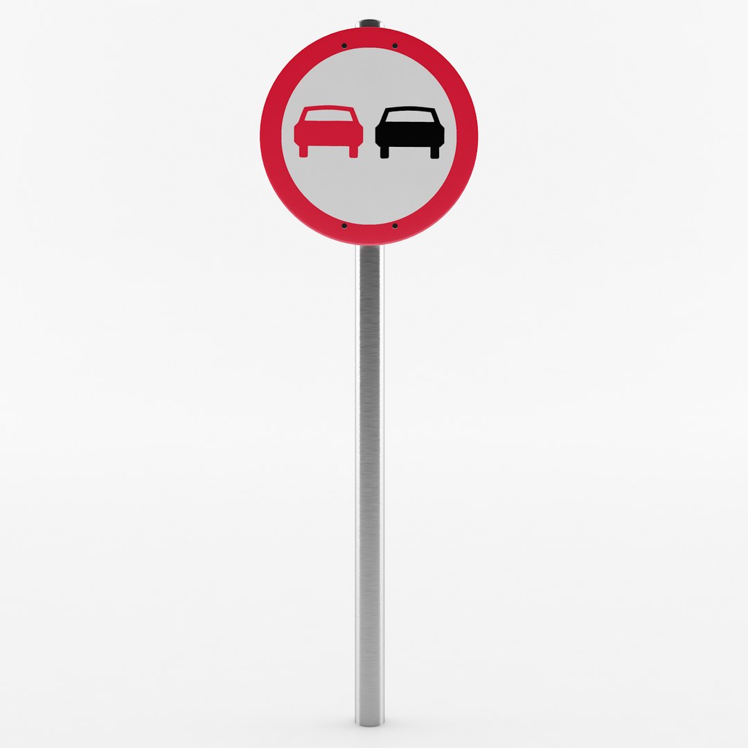 European passing sign 3D model - TurboSquid 1303414