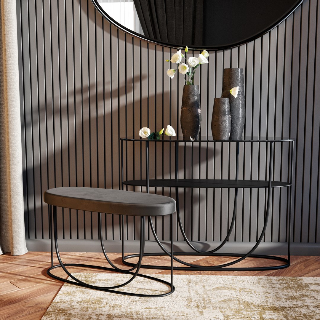 Console bench 3D - TurboSquid 1636851