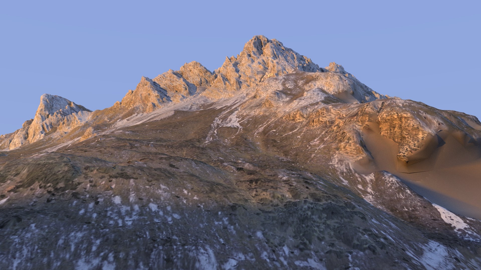 3D Mountain Peak Model - TurboSquid 2067570