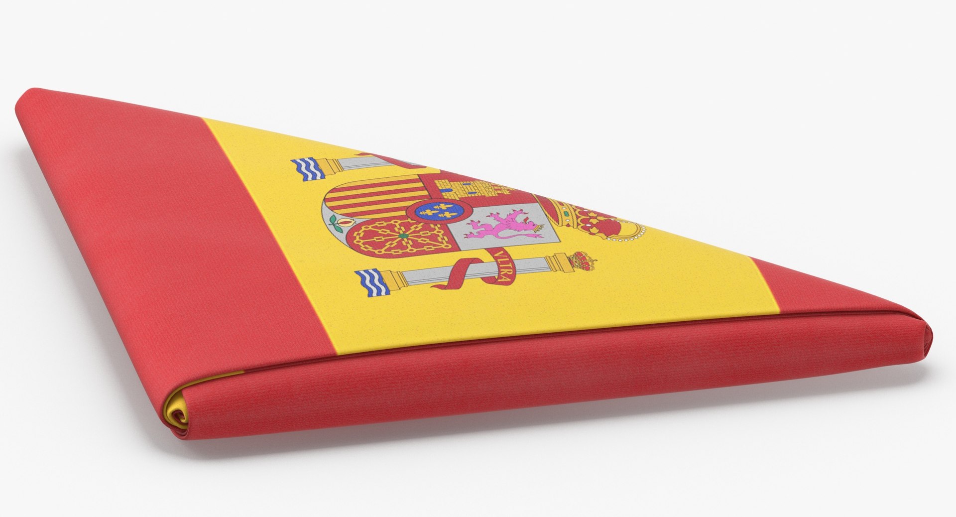 Flag Folded Triangle Spain Model - TurboSquid 1567921