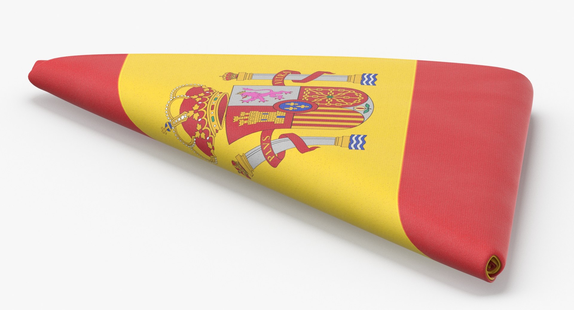 Flag Folded Triangle Spain Model - TurboSquid 1567921
