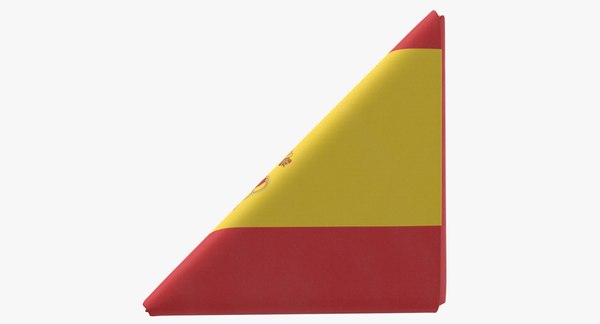 Flag folded triangle spain model - TurboSquid 1567921