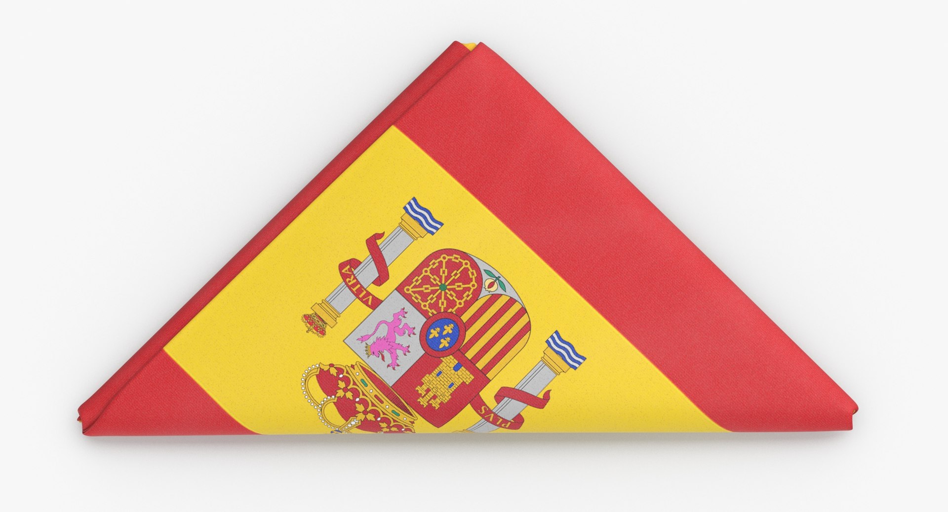 Flag Folded Triangle Spain Model - TurboSquid 1567921