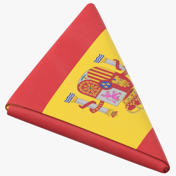 Flag folded triangle spain model - TurboSquid 1567921