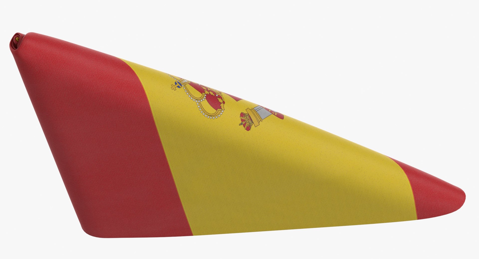 Flag Folded Triangle Spain Model - TurboSquid 1567921