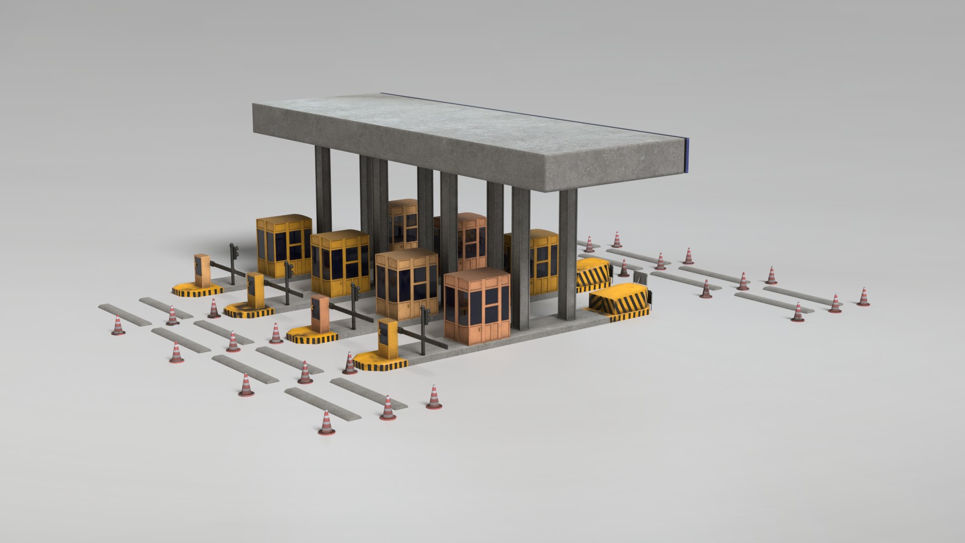 Toll Plaza 3D Model - TurboSquid 1508858
