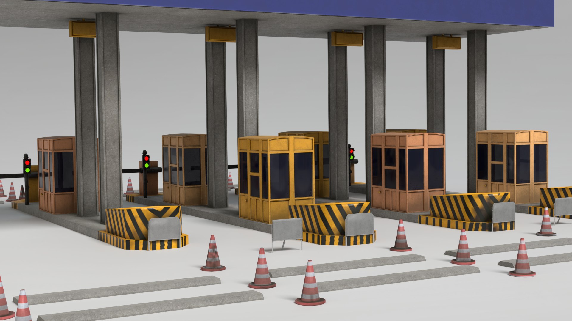Toll Plaza 3D Model - TurboSquid 1508858