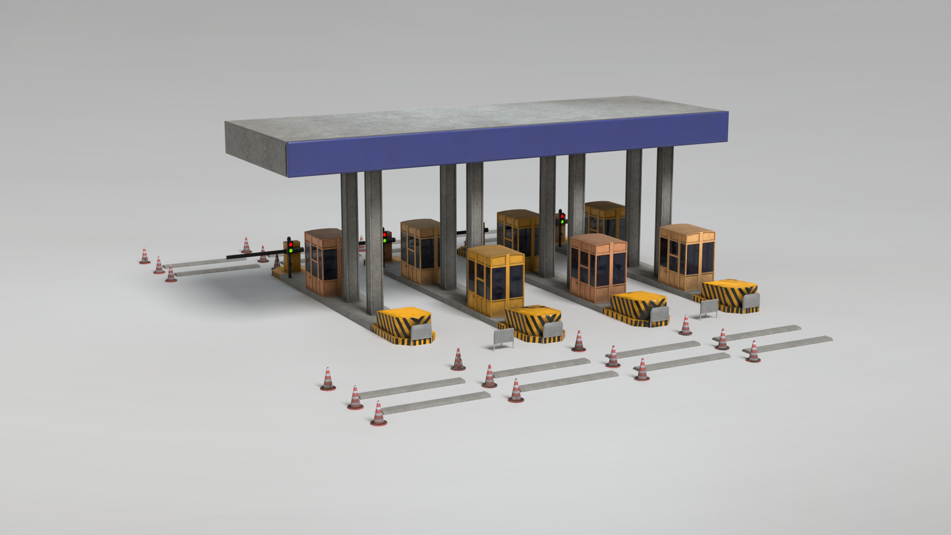 Toll Plaza 3D Model - TurboSquid 1508858