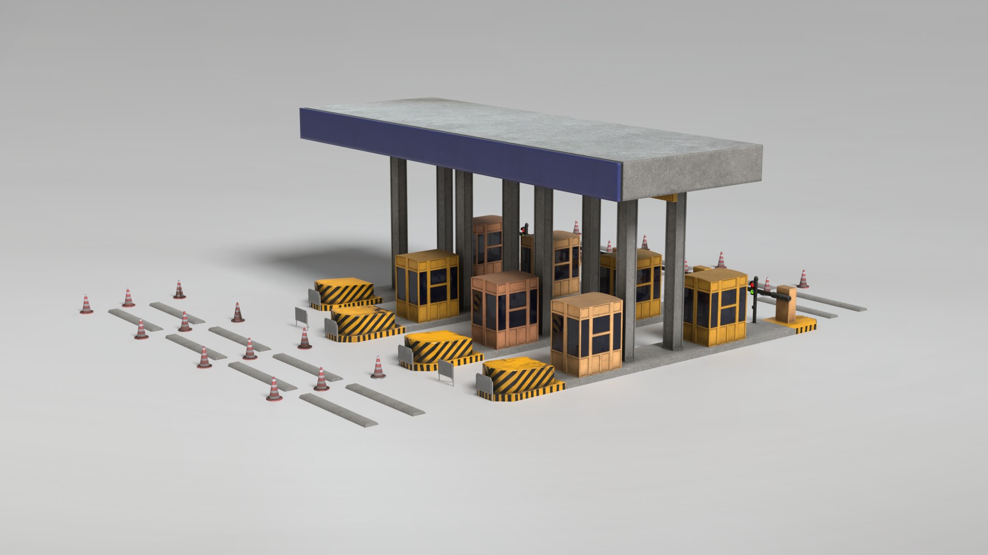 Toll Plaza 3D Model - TurboSquid 1508858