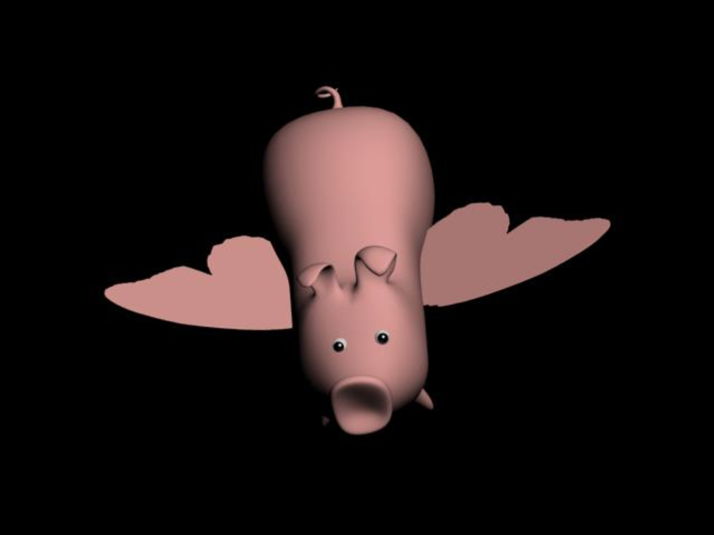 flying pig 3d model