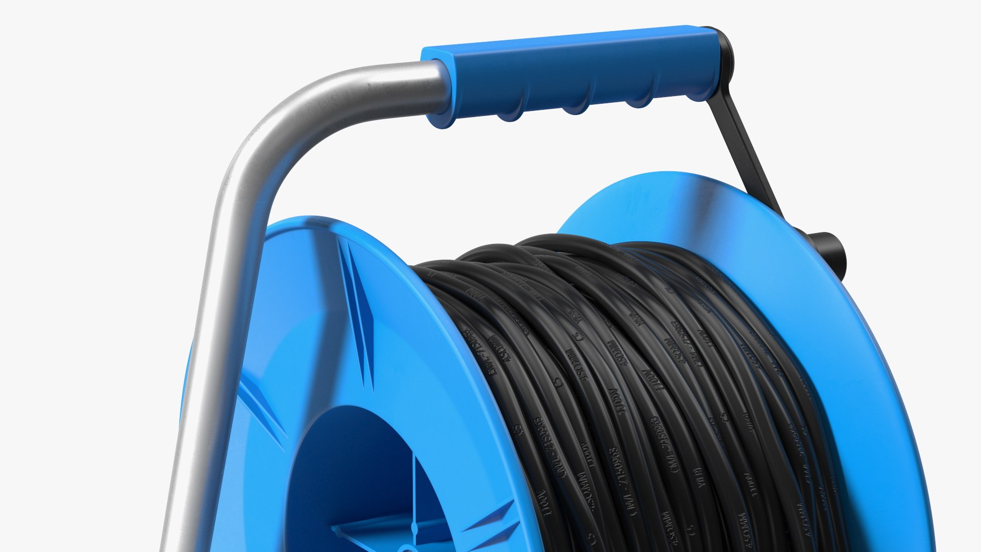 3D Unfolded Power Cable Reel with CEE 7 Outlets model - TurboSquid 1871165