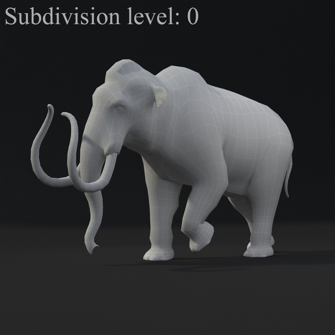 3d Max Realistic Rigged Mammoth