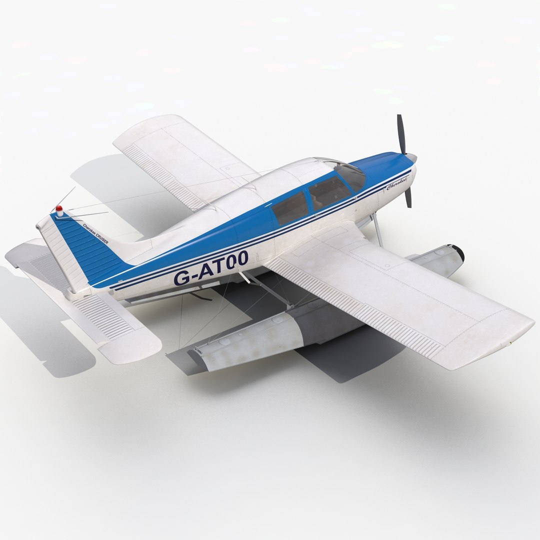 light aircraft piper pa 3d model