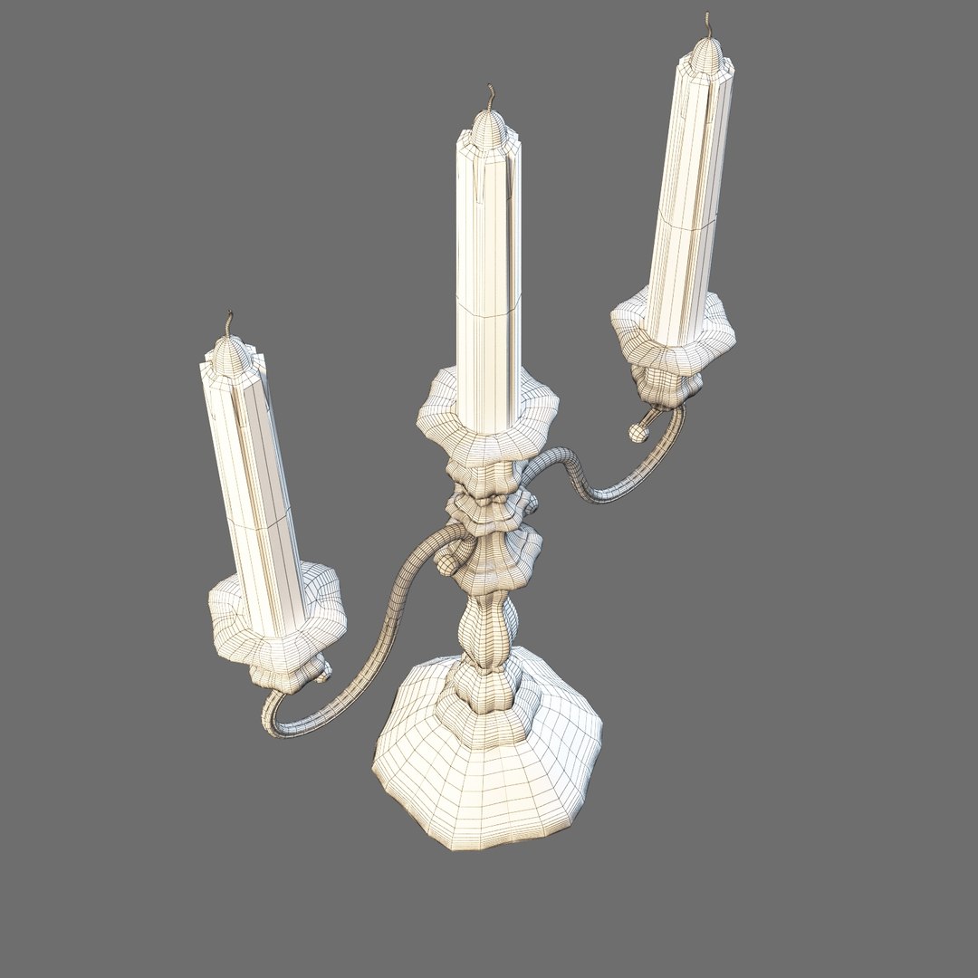 Classic Candle 3d Model