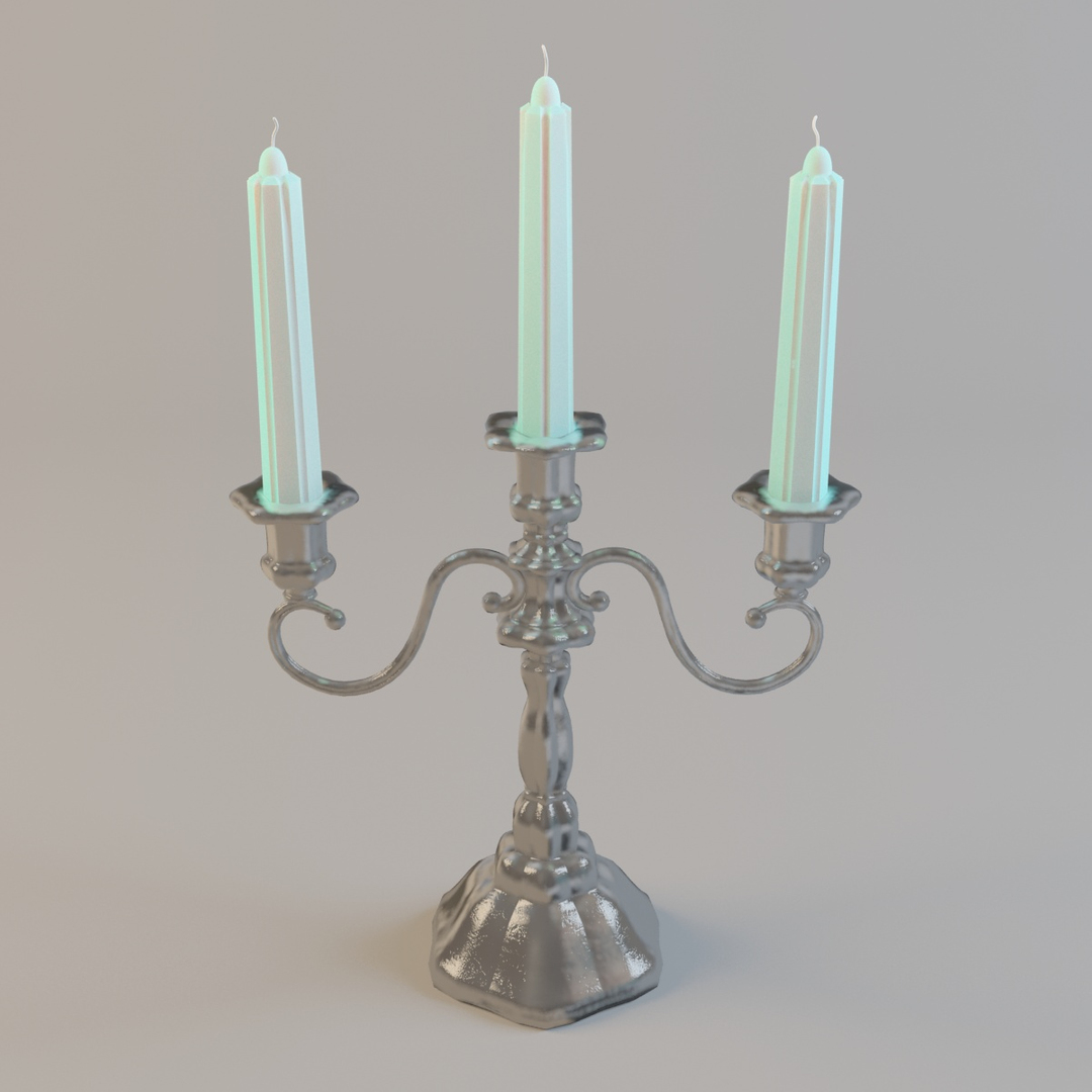Classic Candle 3d Model