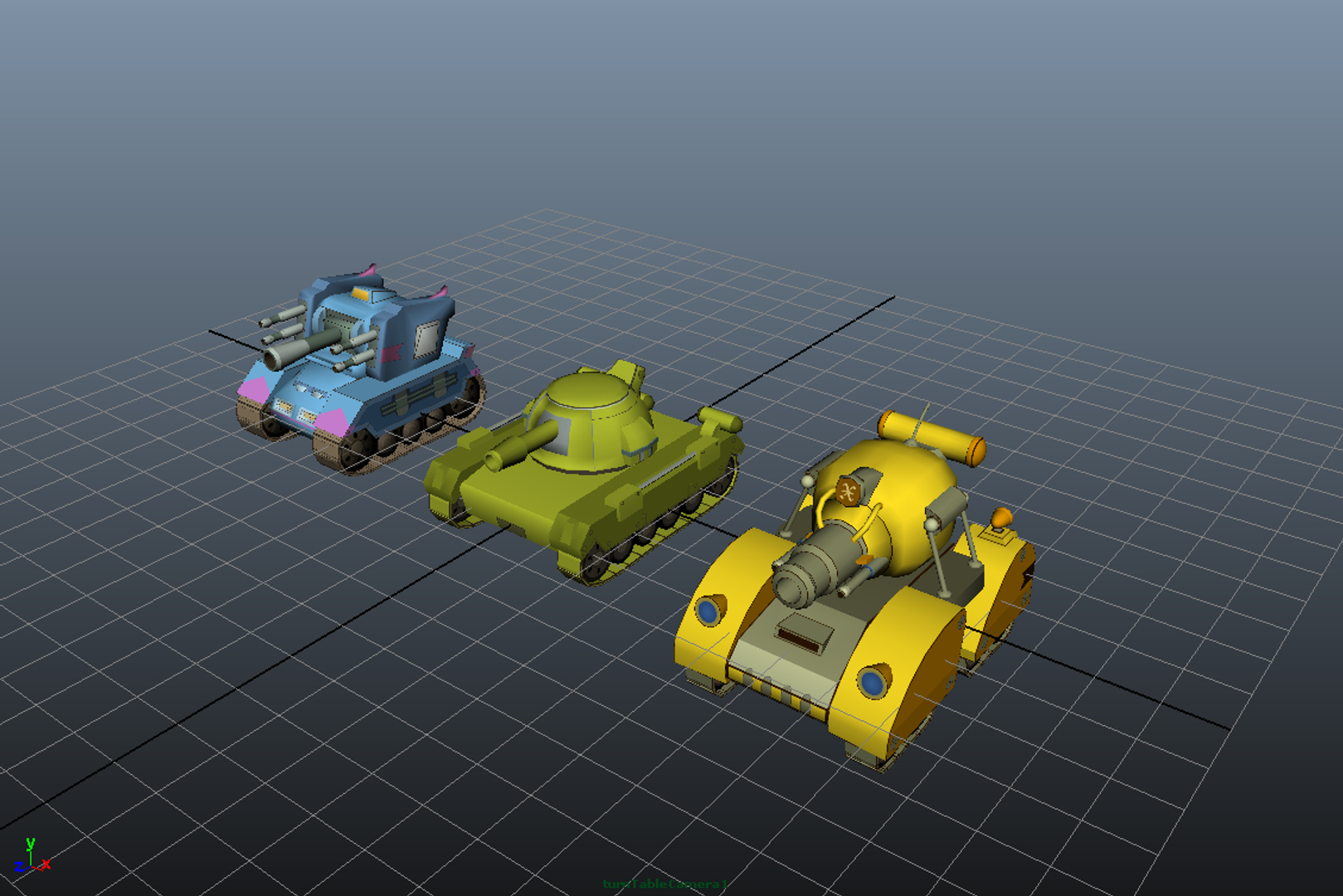 cartoon style tank 3d ma