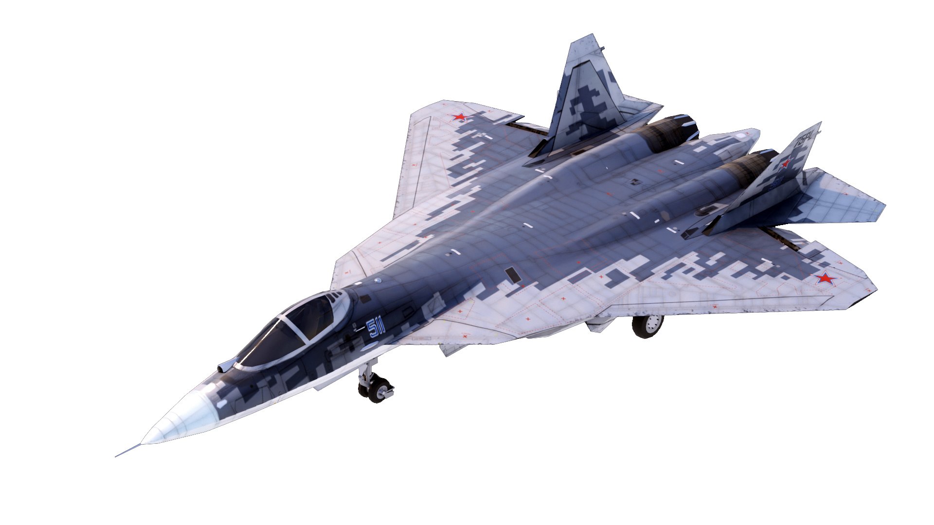 3D Sukhoi SU-57 Felon Lowpoly Jet Fighter - TurboSquid 1896163