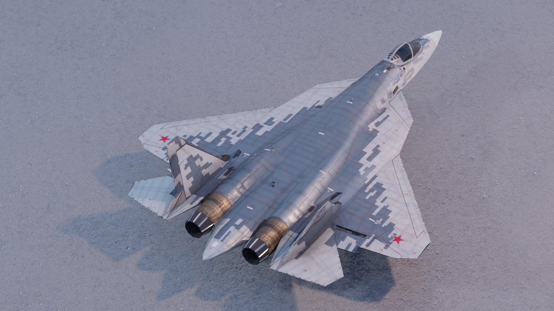 3D Sukhoi SU-57 Felon Lowpoly Jet Fighter - TurboSquid 1896163