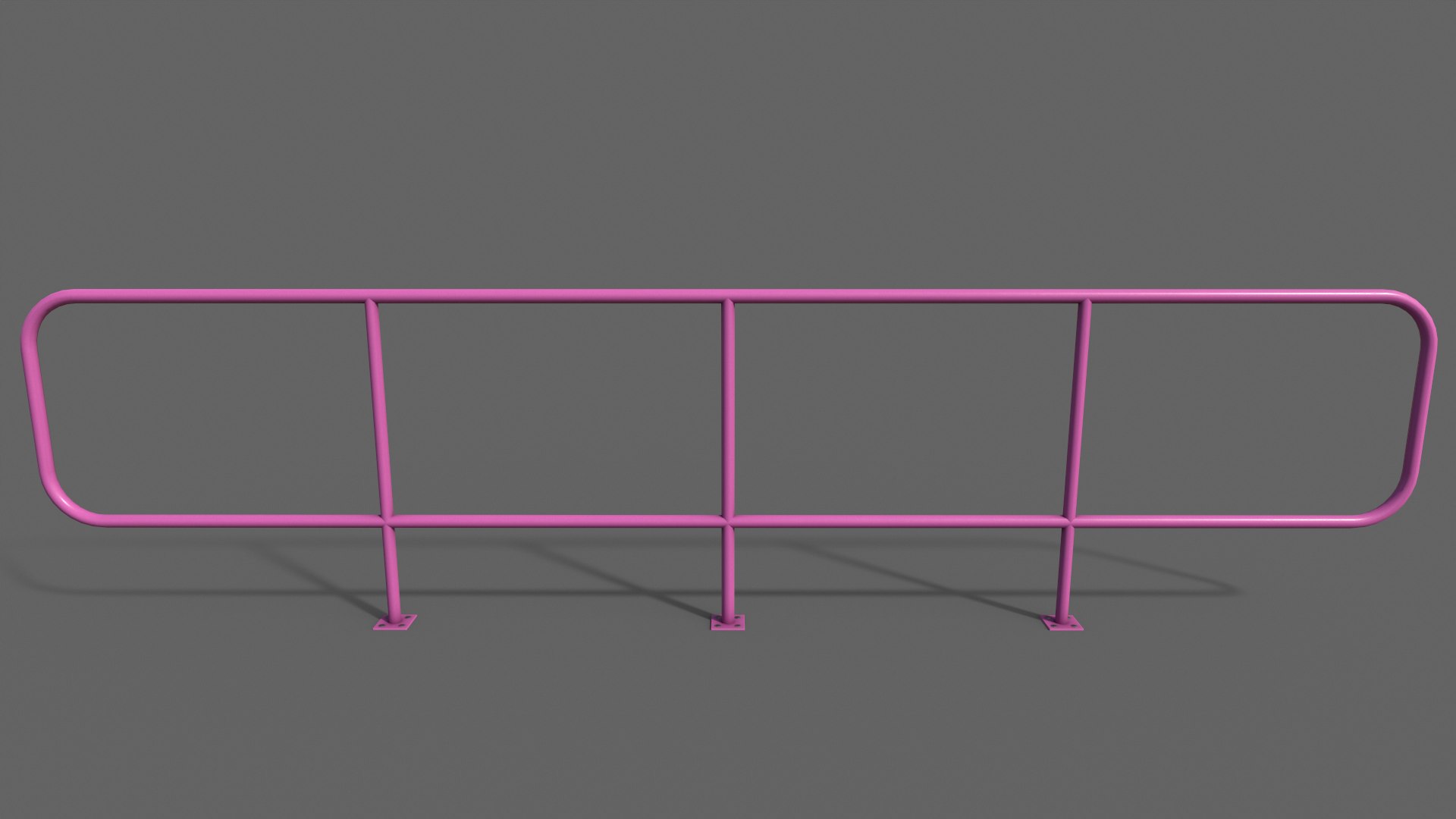 3D PBR Pedestrian Guard Rail Pink V5 - TurboSquid 1867591