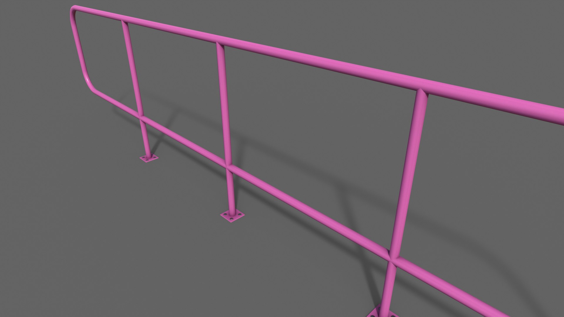 3D PBR Pedestrian Guard Rail Pink V5 - TurboSquid 1867591