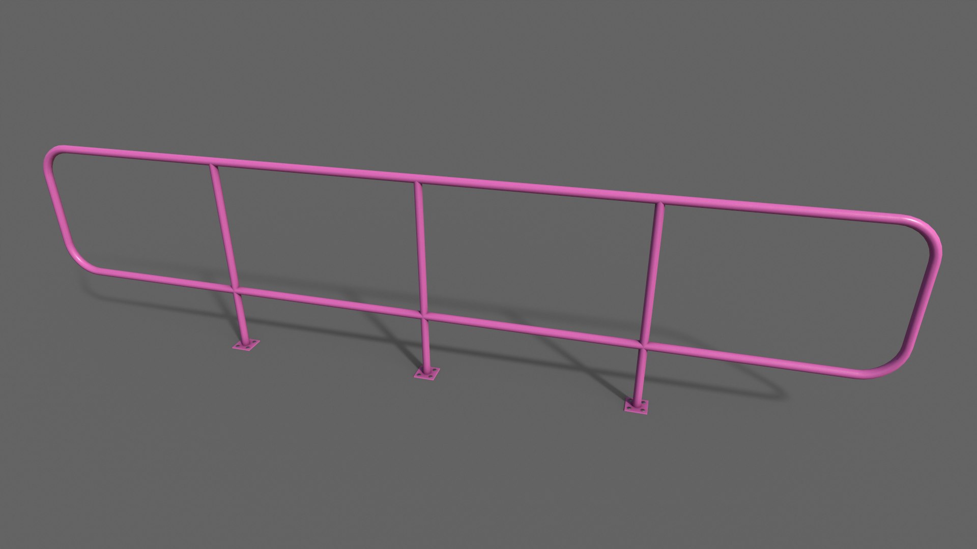 3D PBR Pedestrian Guard Rail Pink V5 - TurboSquid 1867591