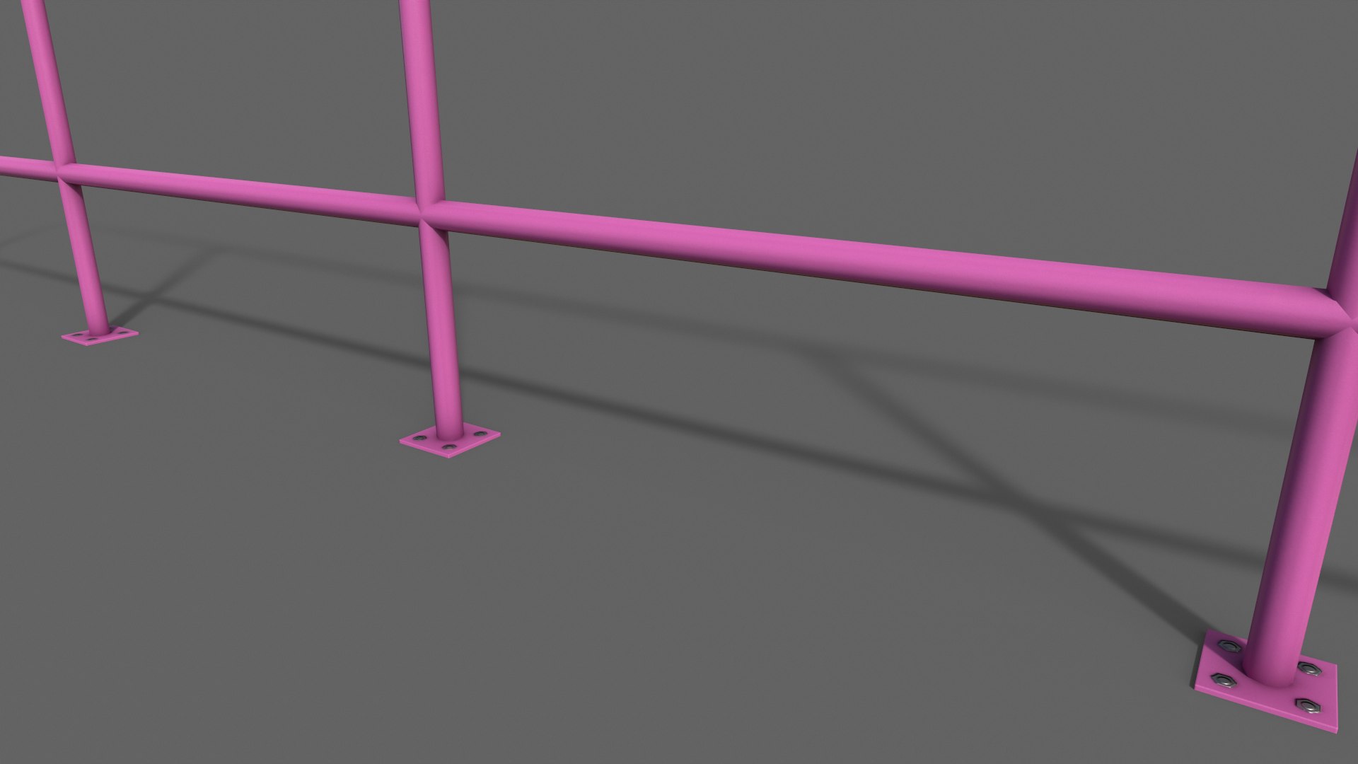 3D PBR Pedestrian Guard Rail Pink V5 - TurboSquid 1867591
