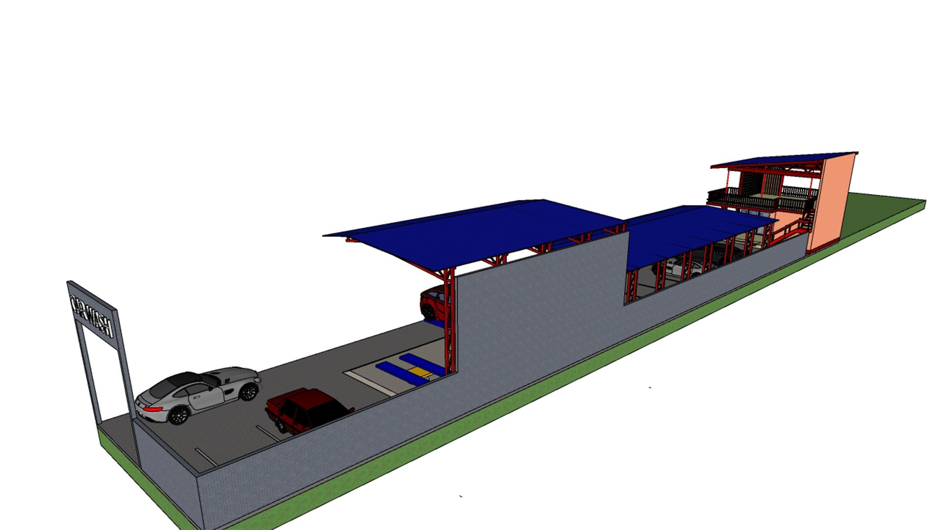 Car Wash Design 3D Model - TurboSquid 2100803