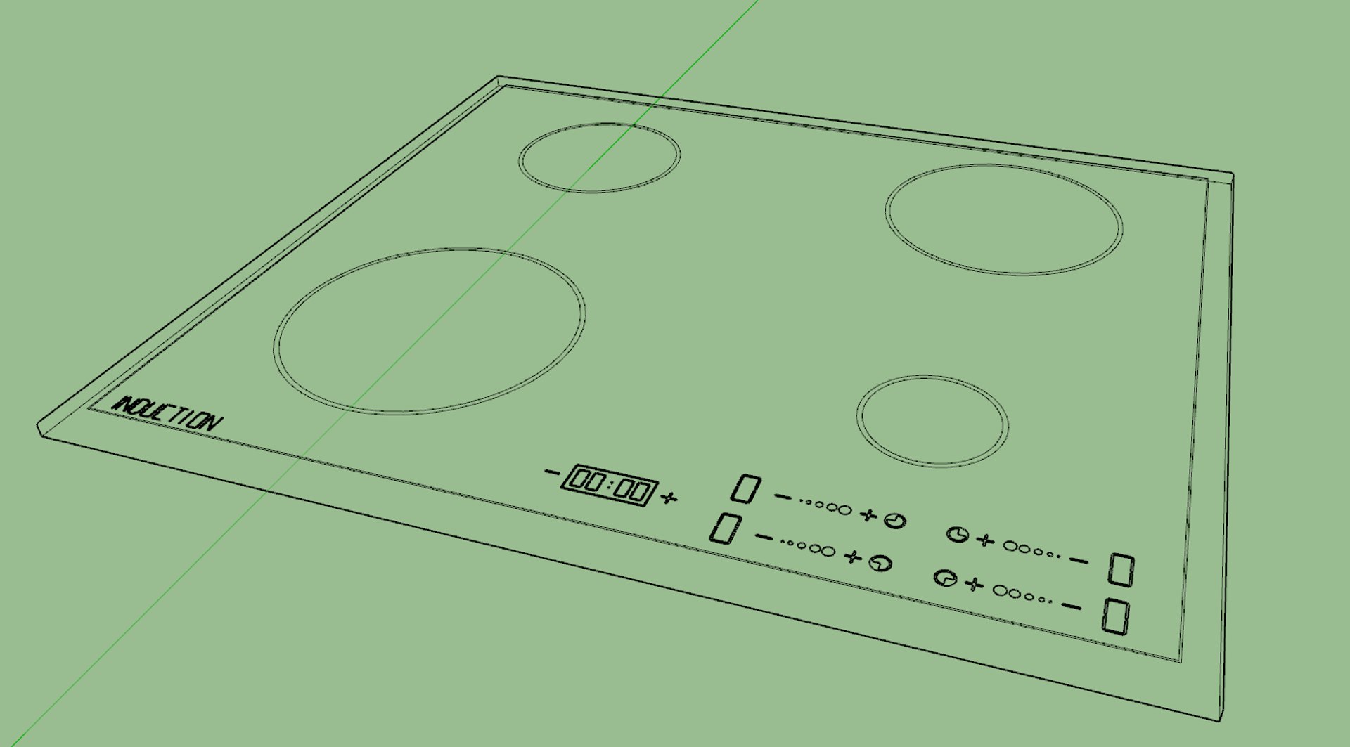 Induction Hob 3D Model - TurboSquid 1564919