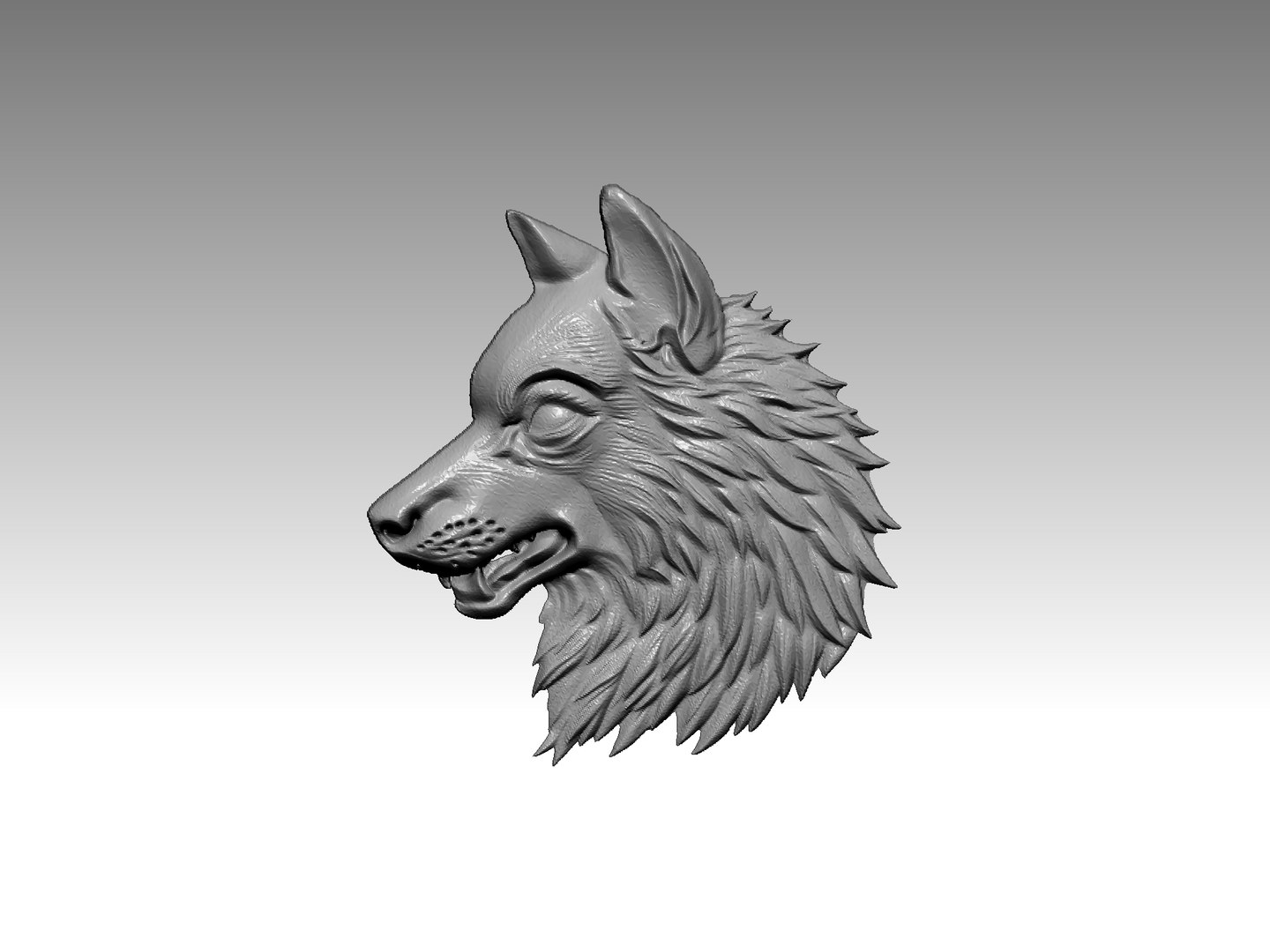 3D Wolf Head Relief - TurboSquid 2466991