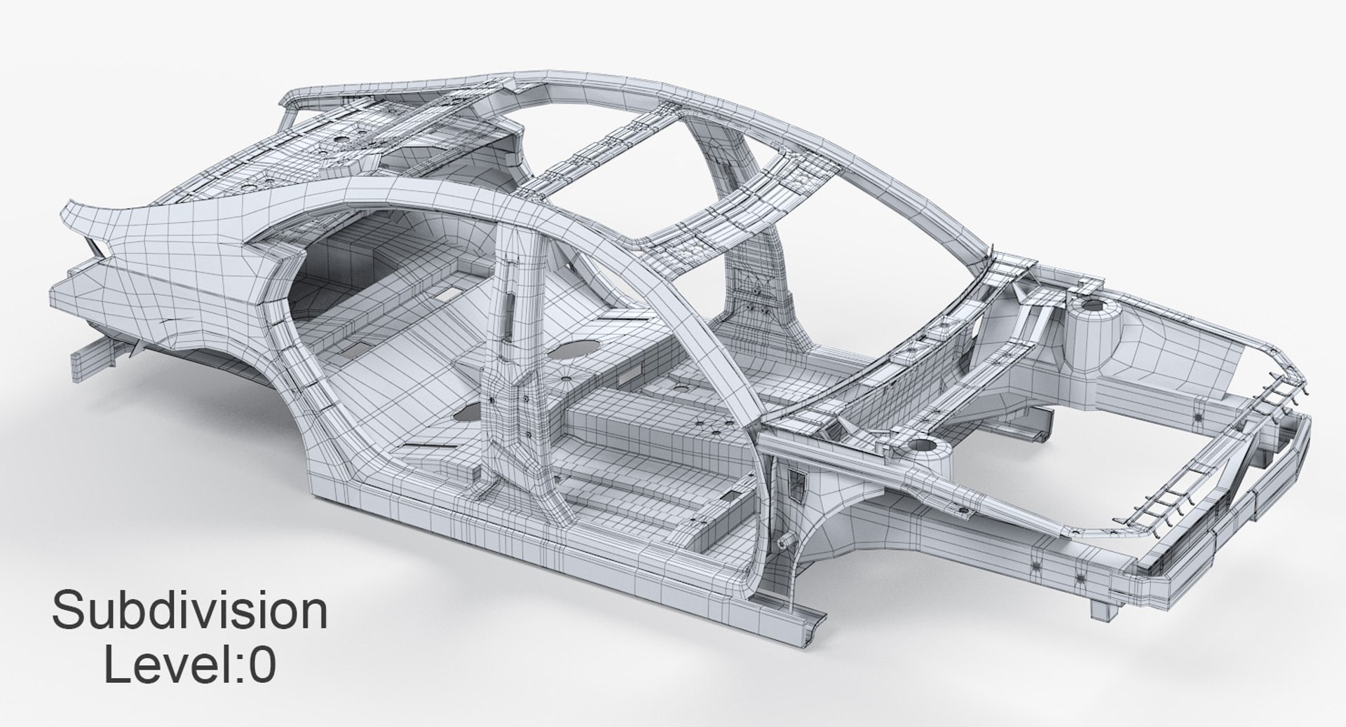 Car Body Frame 3D Model - TurboSquid 1364276