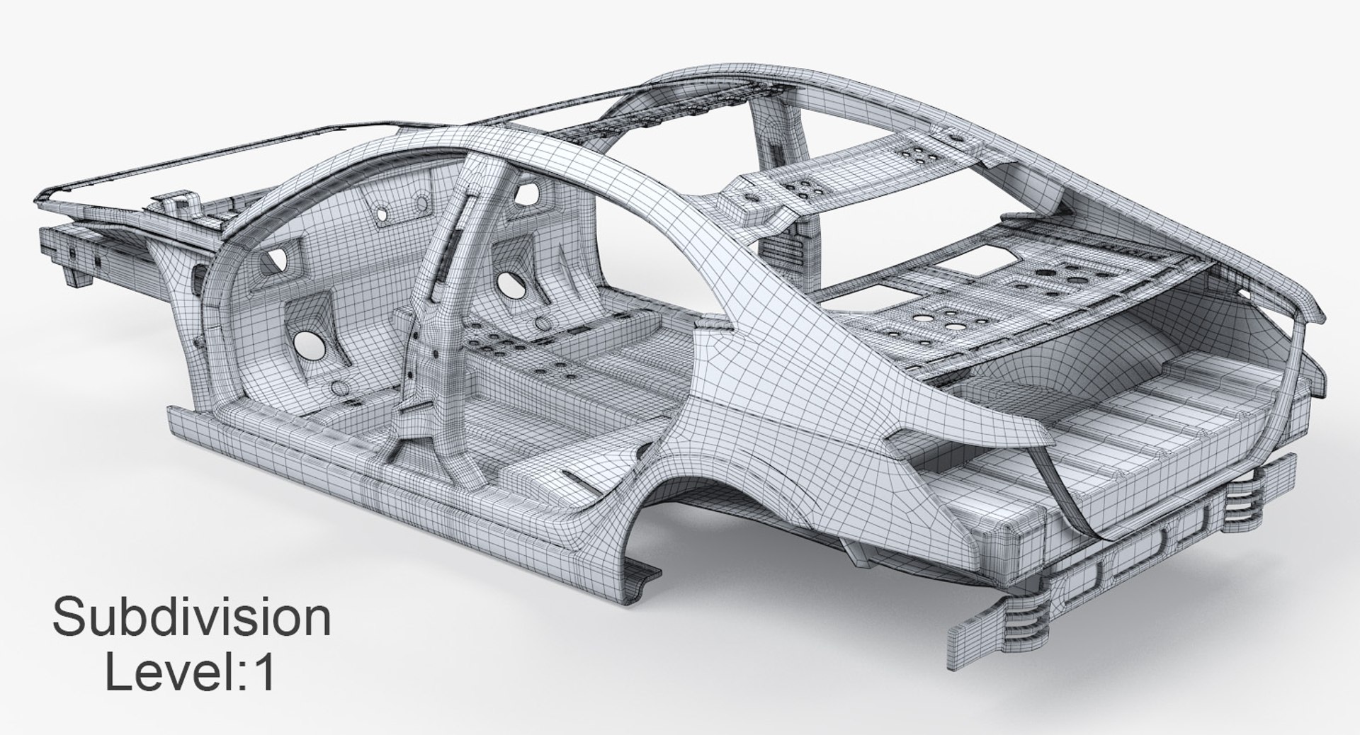 Car Body Frame 3D Model - TurboSquid 1364276
