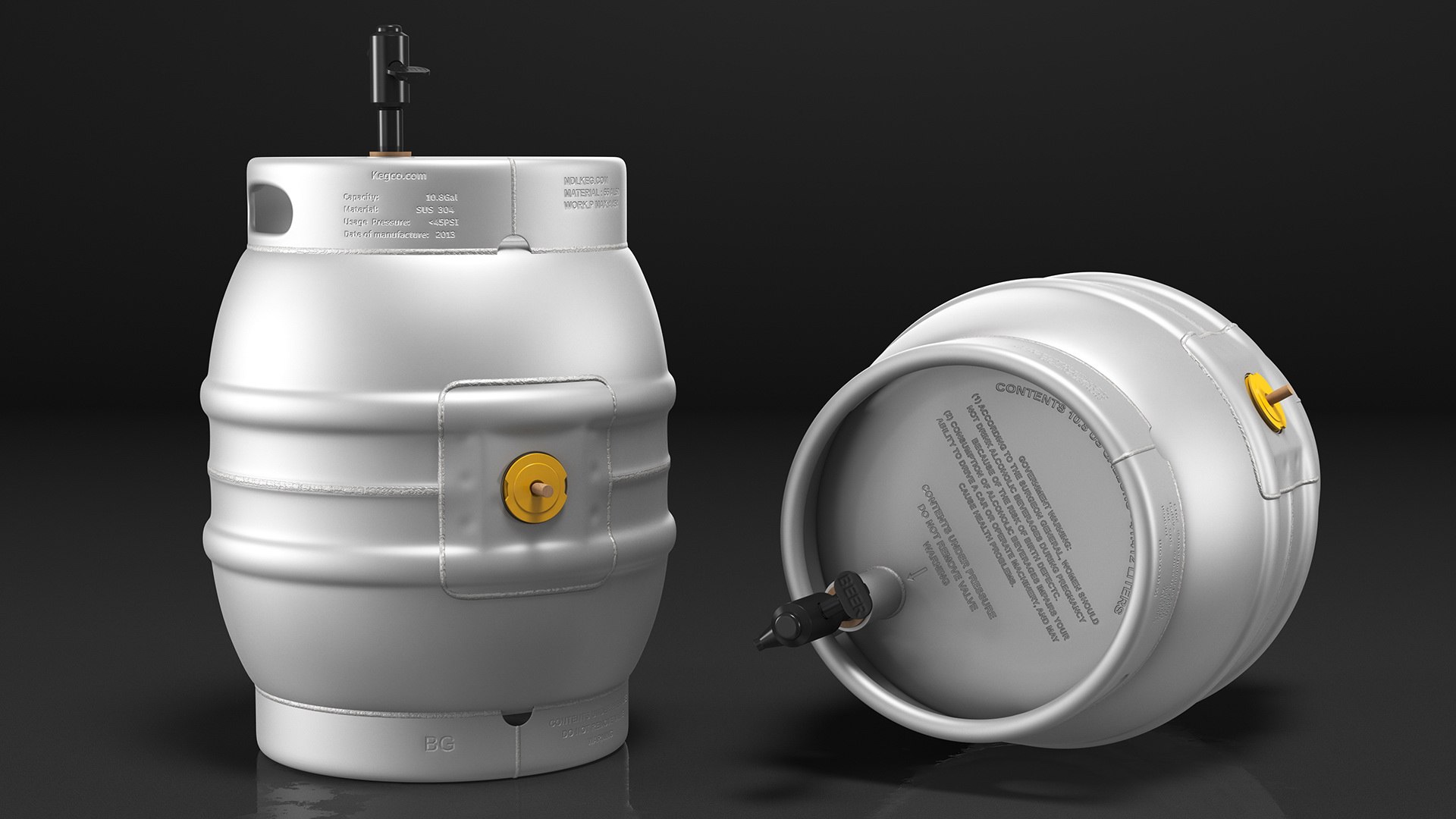 3D firkin metal cask wooden - TurboSquid 1625281