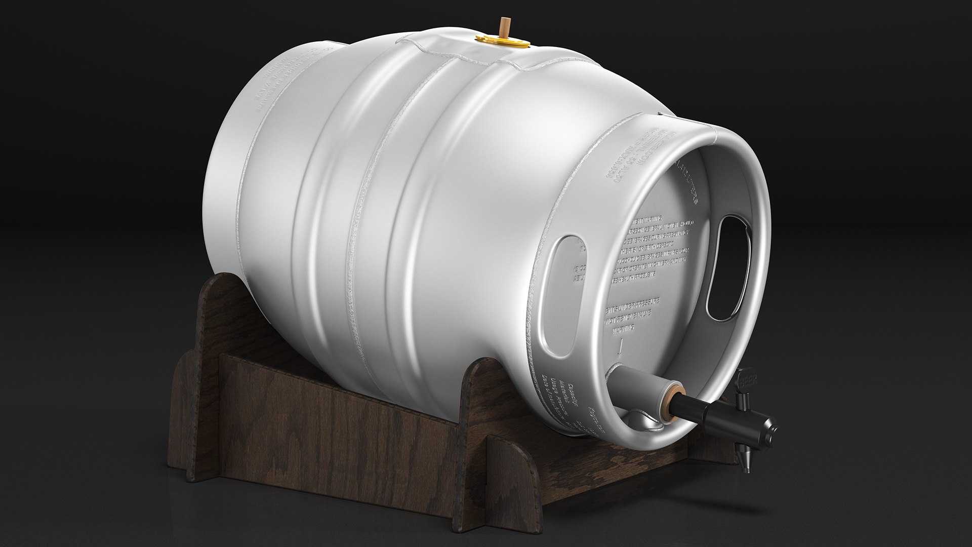 3D firkin metal cask wooden - TurboSquid 1625281