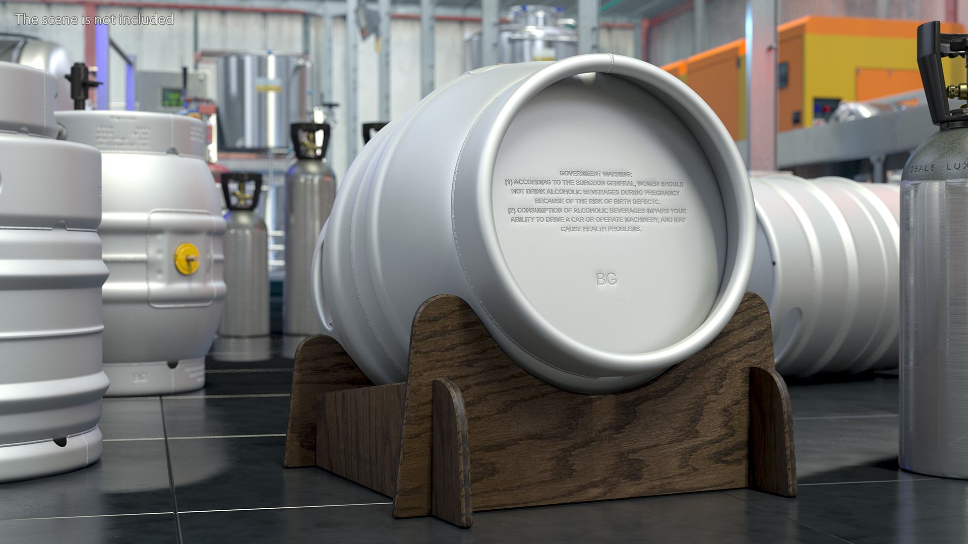 3D firkin metal cask wooden - TurboSquid 1625281