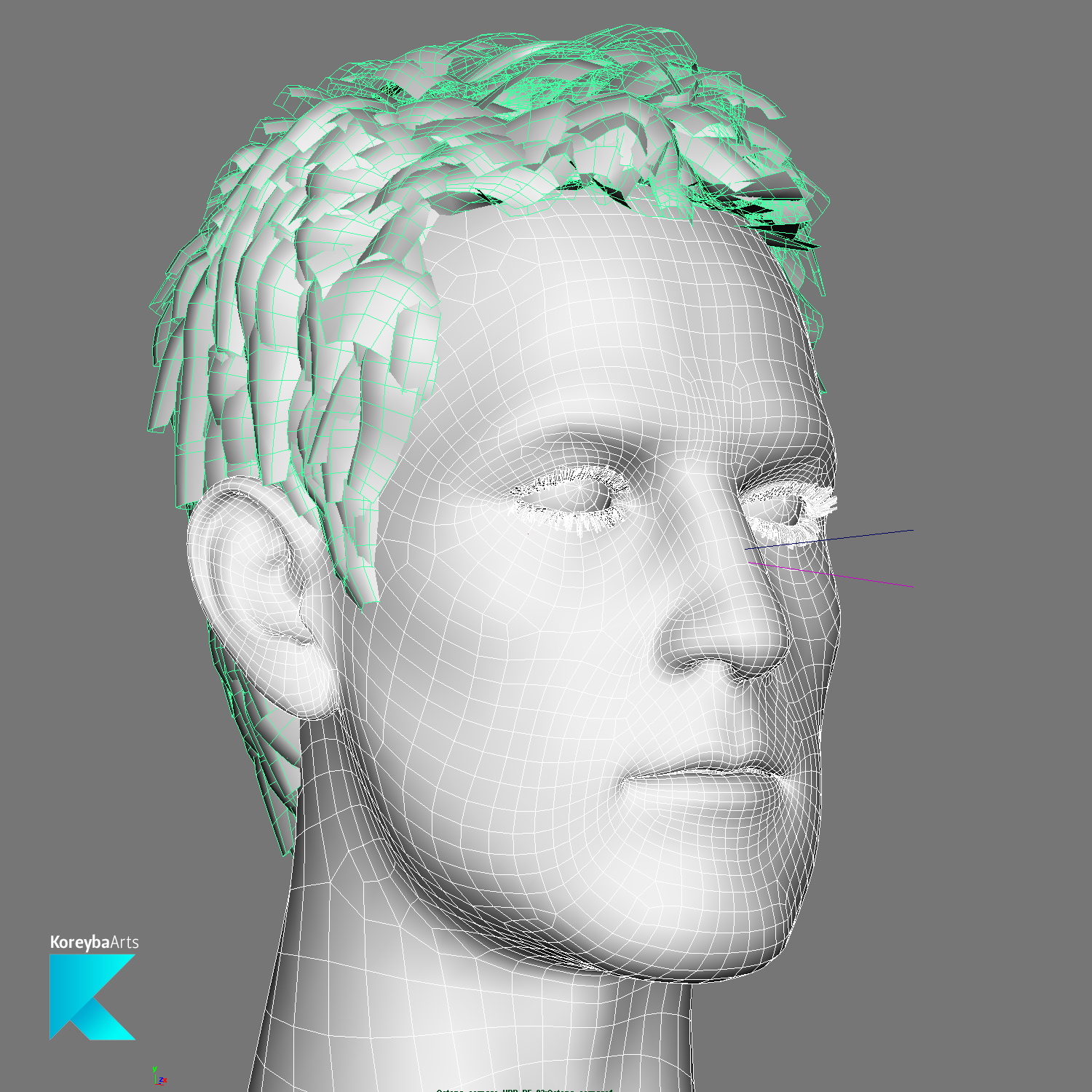 obj male head real-time 12